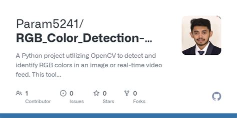 Github Param5241rgbcolordetection Using Opencv A Python Project