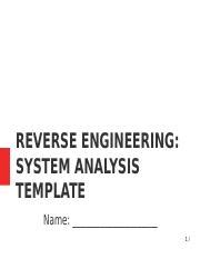 Reverse Engineering System Analysis Template Pptx REVERSE ENGINEERING SYSTEM ANALYSIS