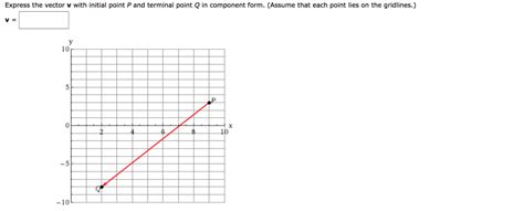 Solved Express The Vector V With Initial Point P And