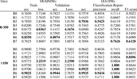 Variables For Measuring The Results Of Training And Testing Download
