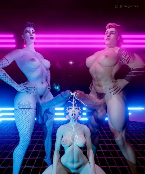 Rule 34 2futas 3d Abs Balls Big Balls Big Penis Breasts Cum Cum On Face D4c Works Futanari