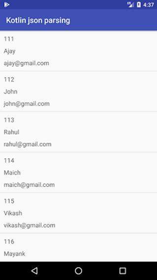 Kotlin Android Json Parsing Using Url Online Tutorials Library List