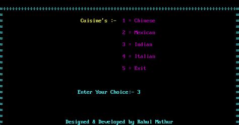Softworks Restaurant Billing System C Language