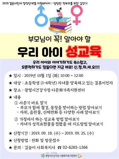 광명시가족센터 [당당한 학부모를 위한 길찾기] ★부모님이 꼭 알아야 할 우리아이 성교육을