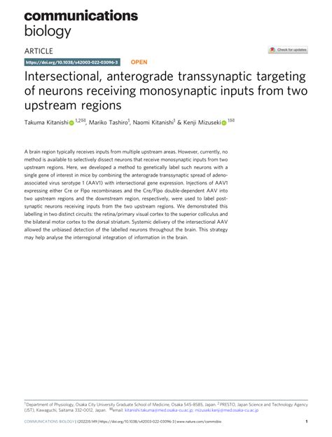 Pdf Intersectional Anterograde Transsynaptic Targeting Of Neurons Receiving Monosynaptic