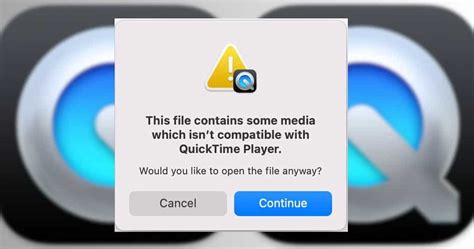 fix this file contains media which isn t compatible with quicktime