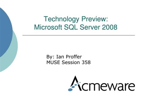 ppt technology preview microsoft sql server 2008 powerpoint