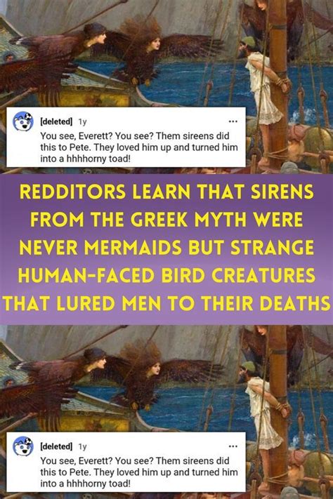 Redditors Learn That Sirens From The Greek Myth Were Never Mermaids But