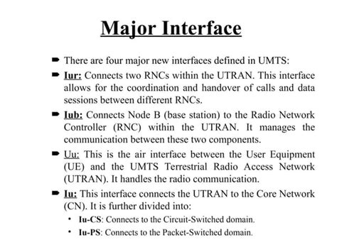 Umtsairinterfacespecificationandvariousinterfacesppt Ppt