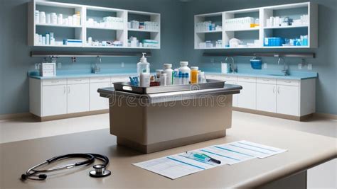 container contains various advanced medical devices stock illustration