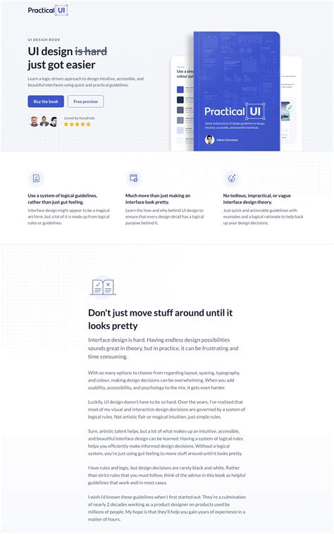 practical ui one page website award