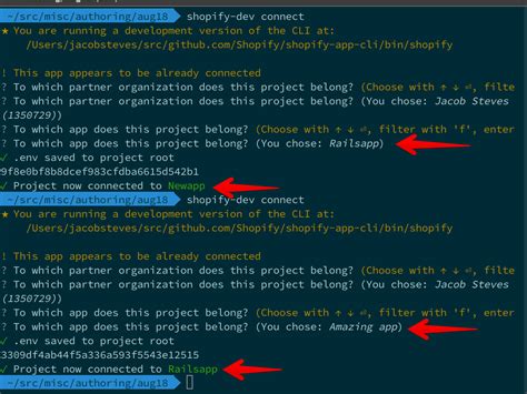 Shopify Connect Prints Previous Env Variables Rather Than The Newly