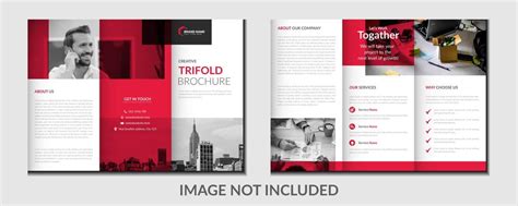 기업 Trifold 브로셔 템플릿 디자인 프리미엄 벡터