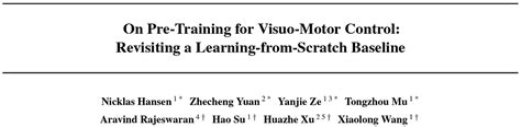Rl On Pre Training For Visuo Motor Control Revisiting A Learning