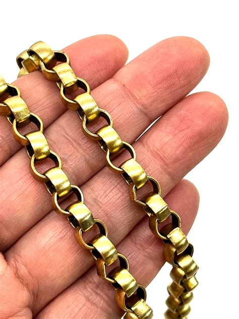 Large Antique Gold Rolo Chain High Quality Belcher Chain Gold Findings Diy Jewelry Making
