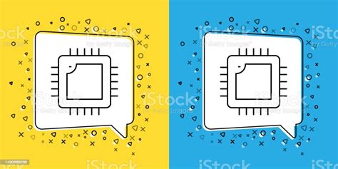 vetores de definir o processador de computador de linha com