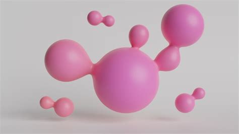 Premium Photo Abstract Geometric Floating Liquid Blobs