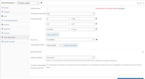 Variaciones De Precio Según Cantidades Woocommerce