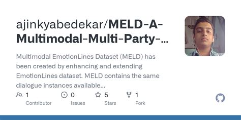 GitHub Ajinkyabedekar MELD A Multimodal Multi Party Dataset For Emotion Recognition In
