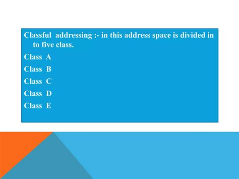 Network Layeripv4 Classful Addressingnotations Classless Addressing