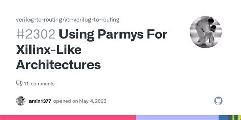 Using Parmys For Xilinx Like Architectures · Issue 2302 · Verilog To