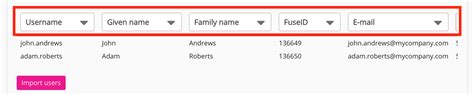 bulk import of users tab