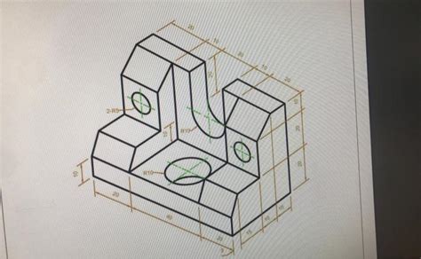 Solved Side Front Top Views With Daimenshen And Hidden Line Chegg