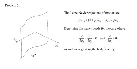 Solved Problem 2 The Lame Navier Equations Of Motion Are Ul