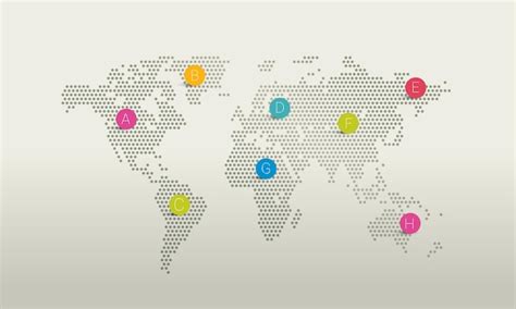 Premium Vector Stylized World Map Dot Design