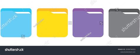 Different Folder Icon Set Opened Closed Stock Vector Royalty Free 2539734313 Shutterstock
