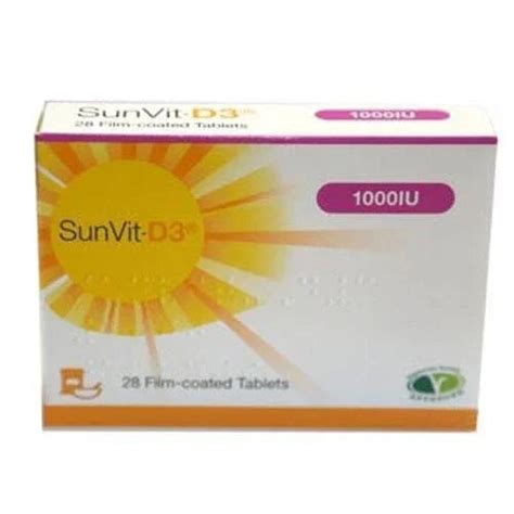 Sunvit D3 Vitamin 1000iu Film Coated Tablets X 28 Vitamin D