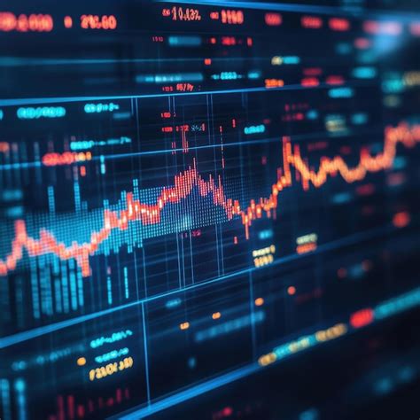 Stock Market Graph On Computer Screen Premium Ai Generated Image