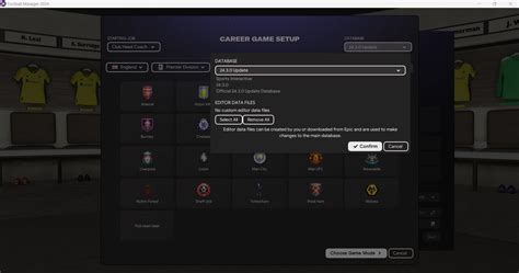 Custom Database Files Not Showing Pre Game Editor Sports Interactive Community