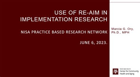 Re Aim Home Reach Effectiveness Adoption Implementation Maintenance Re Aim Home Reach Effectiveness Adoption Implementation Maintenance