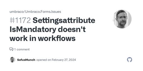 Settingsattribute Ismandatory Doesnt Work In Workflows · Issue 1172 · Umbracoumbracoforms