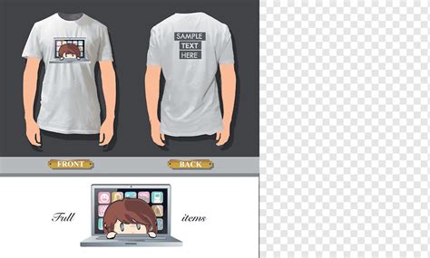 T 셔츠 앞면과 뒷면 창의적인 디자인 모음 Png Pngwing