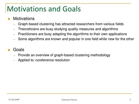 Ppt Literature Survey Graph Based Clustering And Its Application In