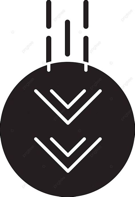Black Arrow Down Icon For Scrolling Website Simple Scrolling Vector