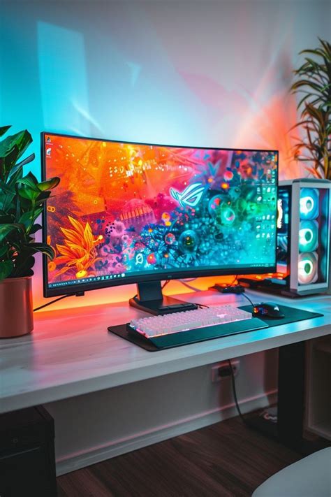 Gaming Setup Inspiration Ultrawide Monitor Rgb Lighting Clean Design Best Gaming Setup