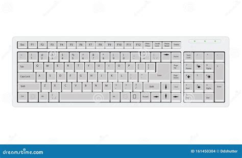 Computer Keyboard Vector Illustration Stock Vector Illustration Of Isolated Keyboard 161450304