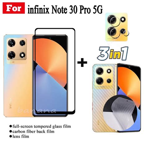 3 In 1 Infinix Note 30 5G Tempered Glass Film For Infinix Note 30 Pro 30i 12 G96 11s 10 Pro