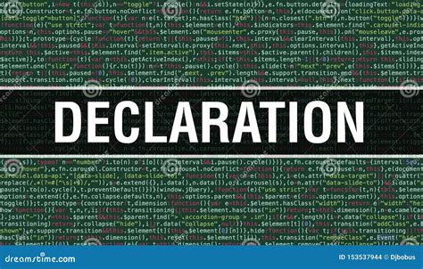 Declaration Text Written On Programming Code Abstract Technology