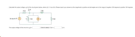 Solved Calculate The Output Voltage Volt Of The Circuit