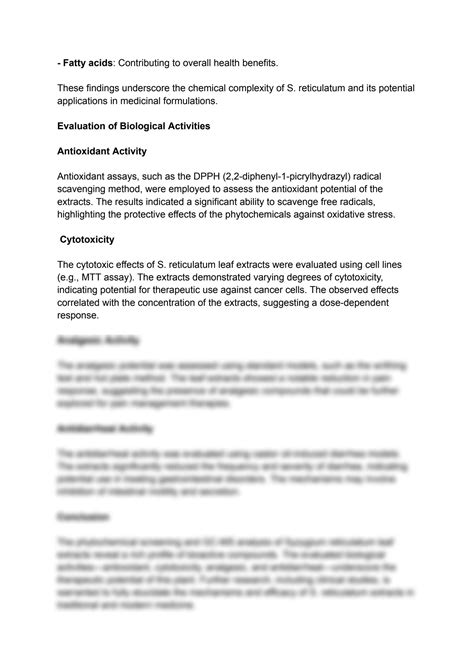 Solution Phytochemical Screening Gc Ms Analysis And Evaluation Of Antioxidant Cytotoxicity