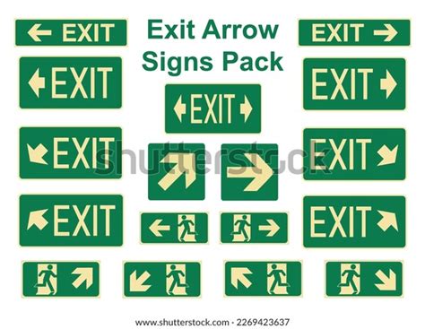 Exit Arrow Signs Pack All Direction Stock Vector Royalty Free 2269423637 Shutterstock