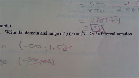 solved write the domain and range of f x in interval