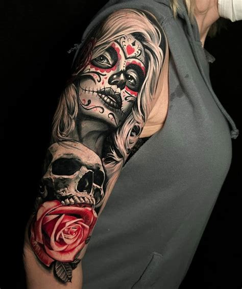 10 Best Sugar Skull Girl Tattoo Ideas That Will Blow Your Mind Outsons Mens Fashion Tips