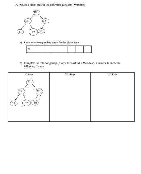 Solved P2 Given A Heap Answer The Following Questions 80