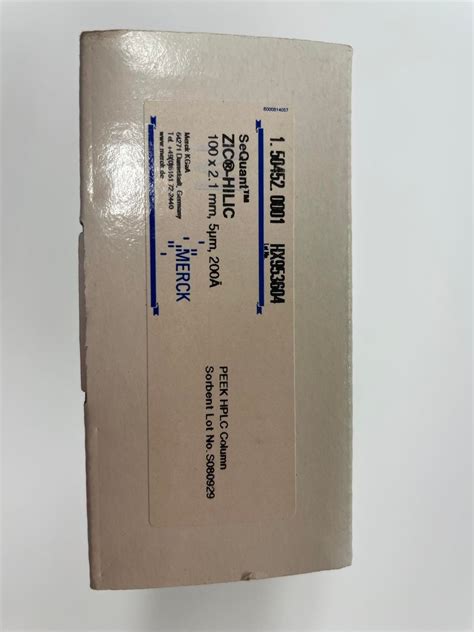 Merck Sequant Zic Hilic 5um 200Å Peek Hplc Column 100x2 1mm Other Medical Lab And Dental Supplies