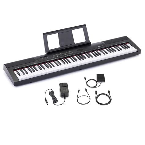Amazon Basics Digital Piano 88 Key Semi Weighted Keyboard With Sustain Pedal Power Supply 2